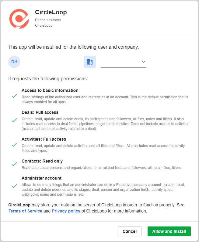 Integrating CircleLoop with Pipedrive
